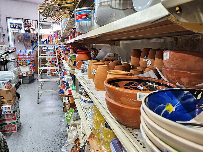 The market section is a wonderland of clay pots, spices, and possibilities. Like a treasure hunt where everything you find improves your cooking.