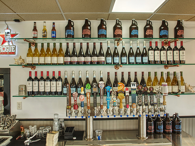 A liquor selection that would make your home bar blush with inadequacy. Those local craft beer taps? The perfect companion to anything fried.