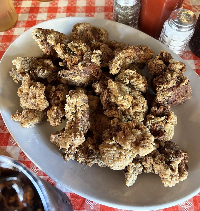 Livers and gizzards for the true believers. Not everyone's brave enough, but those who know, know.