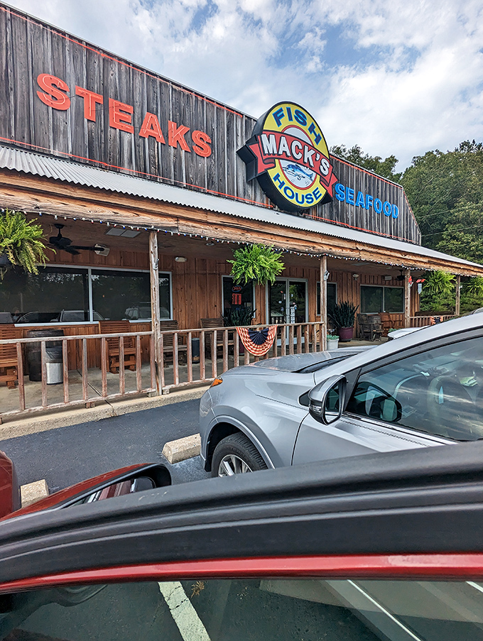 Mack's Fish House promises the perfect Arkansas trifecta: steaks, seafood, and a porch where you can contemplate both while watching the world go by.