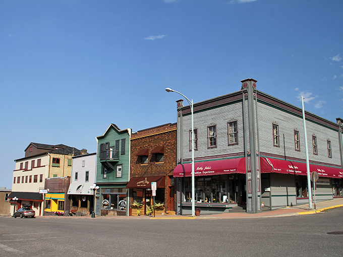 Colorful storefronts line Ely's main drag, each one housing treasures from practical paddling gear to whimsical northwoods souvenirs.