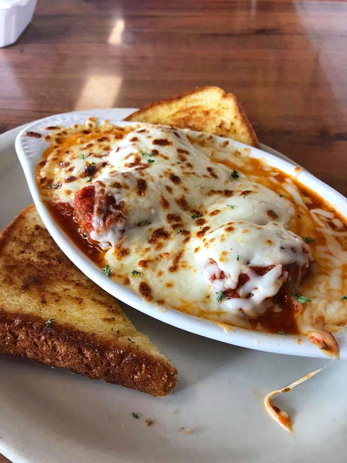 Pasta smothered in marinara and melted cheese&mdash;comfort food that doesn't need a passport to transport you straight to Italian-American heaven.