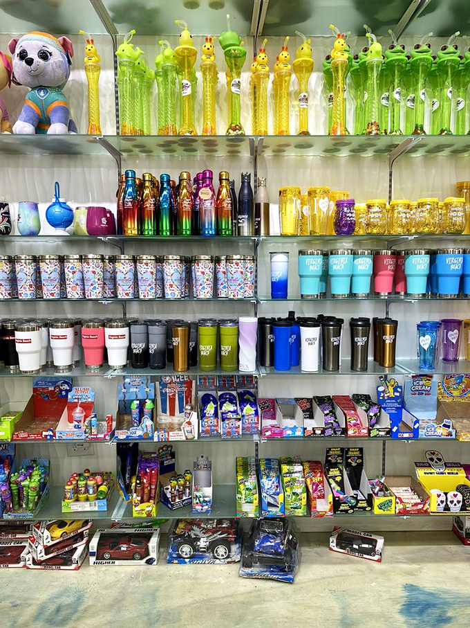 Not just candy but an entire ecosystem of sugar-adjacent treasures, from novelty cups to character-themed treats for the collector.