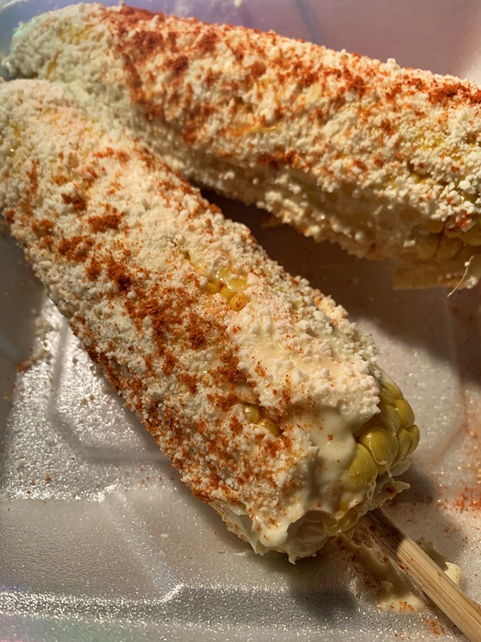 Mexican street corn elevated to art form. Cheese-coated, spice-dusted, and skewered for your convenience&mdash;eating corn will never be the same.