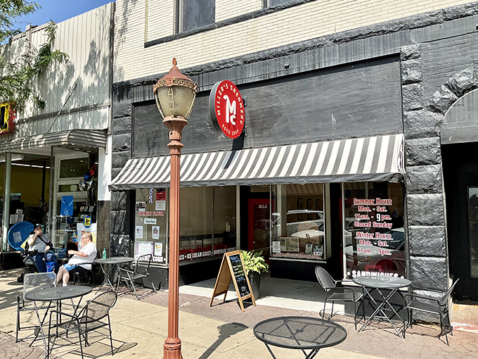 Miller's Creamery offers sidewalk seating where ice cream becomes an event rather than just a dessert&mdash;small-town America at its sweetest.