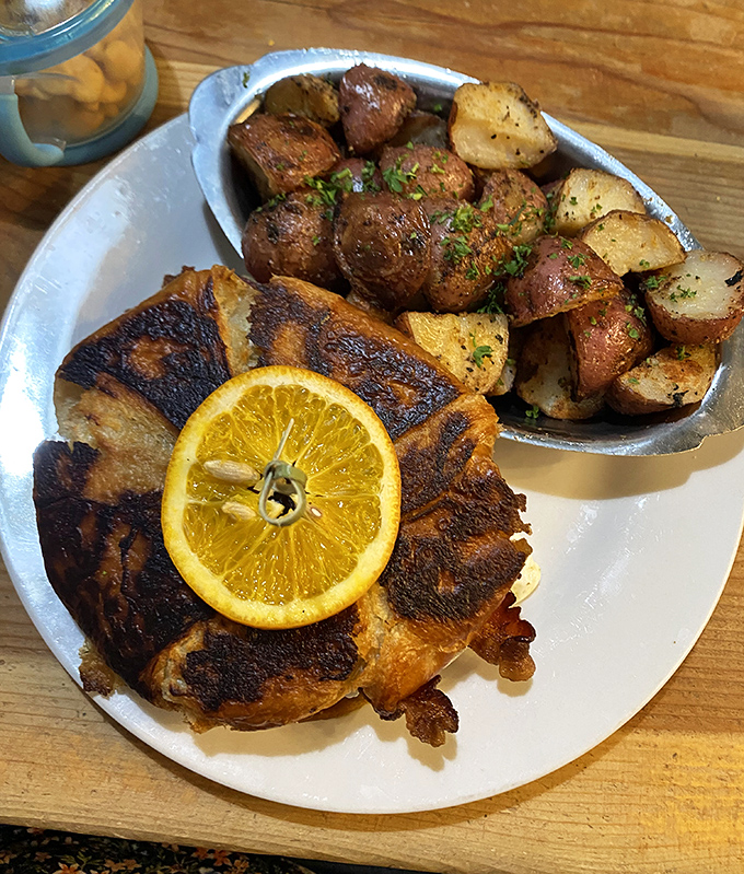 Breakfast perfection doesn't happen by accident. Those potatoes have achieved the crispy-outside, fluffy-inside nirvana we all seek in life.