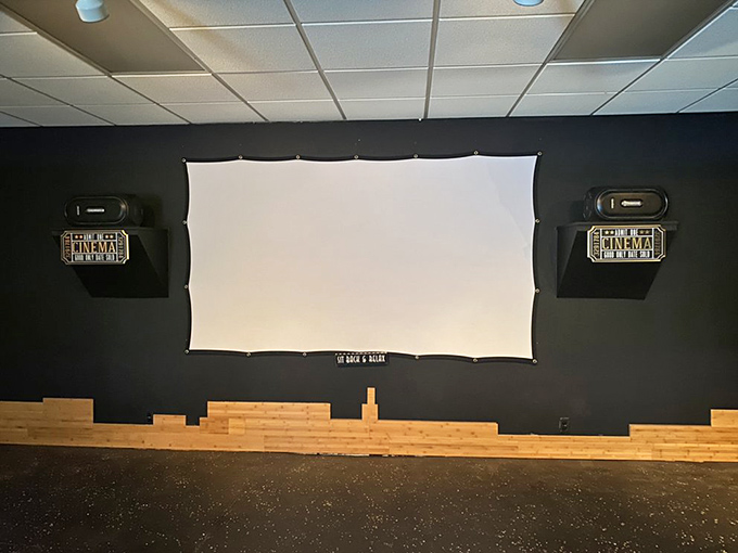 Movie night gets a delicious upgrade with this projection screen. Dinner and a show takes on new meaning when waffles are involved.