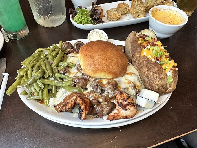 A plate that can't decide if it's breakfast, lunch, or dinner&mdash;so it became the delicious overachiever that does it all.