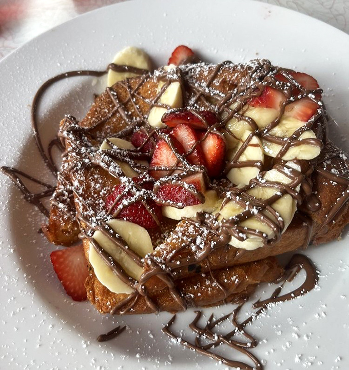Nutella French toast that's basically dessert masquerading as breakfast&mdash;with strawberries added so you can pretend it's somewhat nutritious.