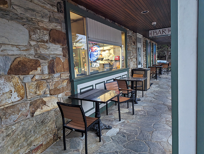 Outdoor seating where the Pennsylvania breeze carries conversations and the aroma of comfort food.