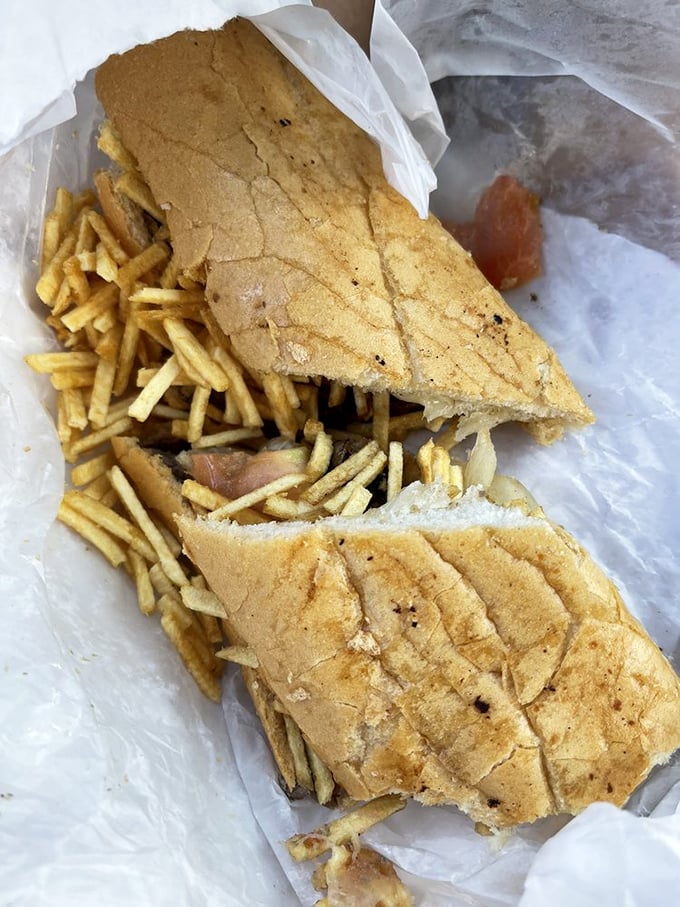 The Pan Con Bistec isn't just a sandwich&mdash;it's an engineering marvel where thin-sliced steak, crispy potatoes, and bread achieve perfect harmony.