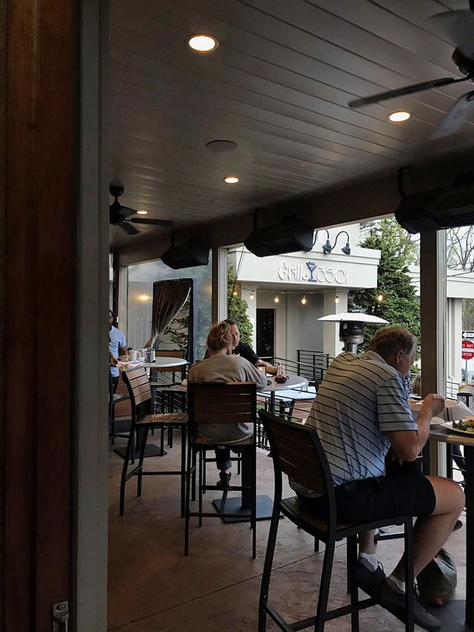 Outdoor dining that feels like you've stumbled into someone's particularly stylish backyard party, where the food is way better than any cookout you've attended.