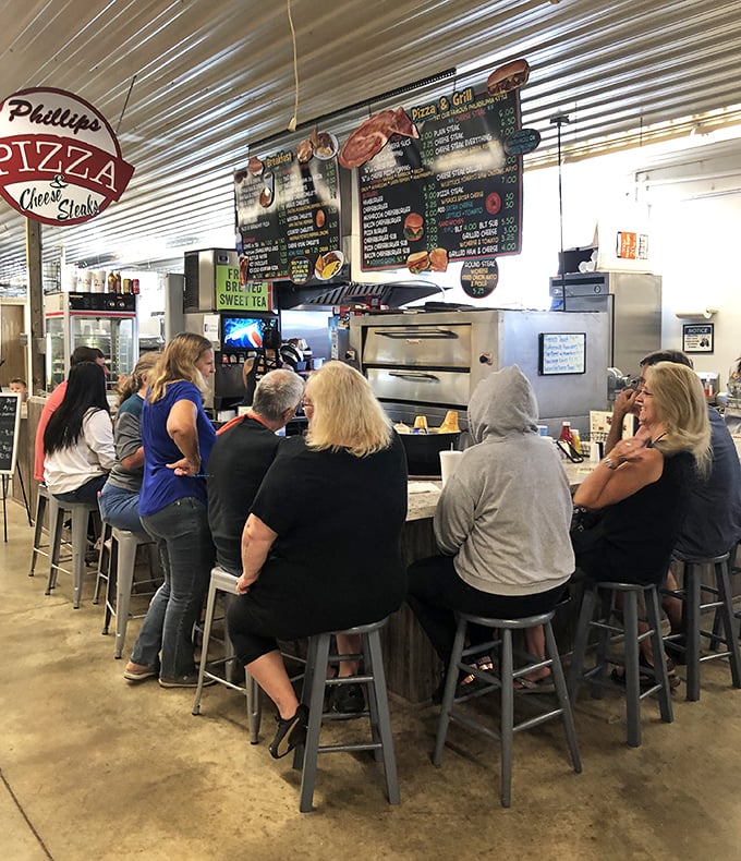 Phillips Pizza draws a crowd for good reason&mdash;marketplace shopping builds an appetite that only hand-crafted comfort food can properly satisfy.