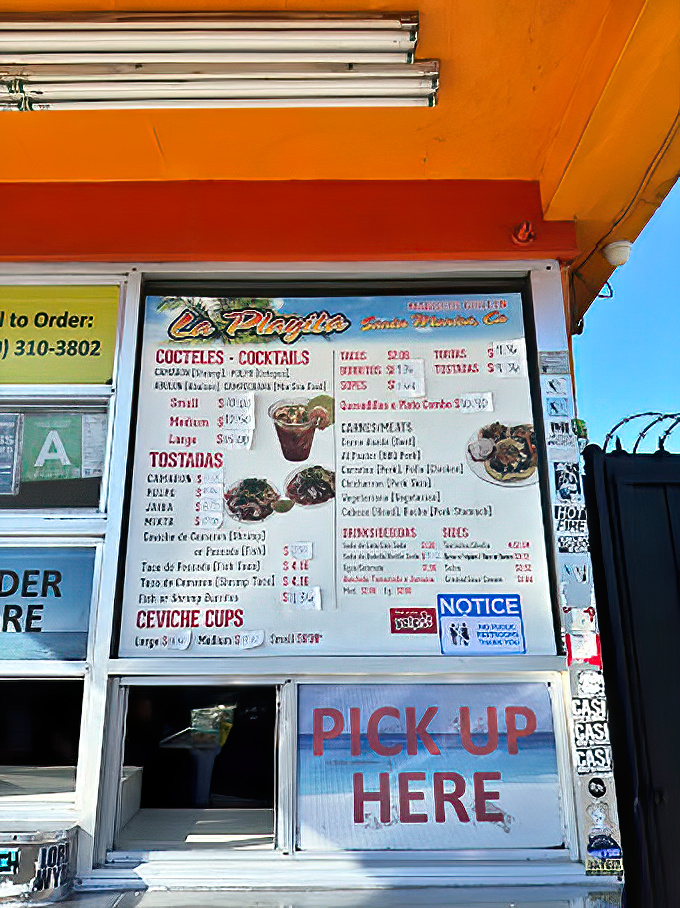The menu board offers a PhD program in seafood studies. I'm applying for a lifetime scholarship right about now.