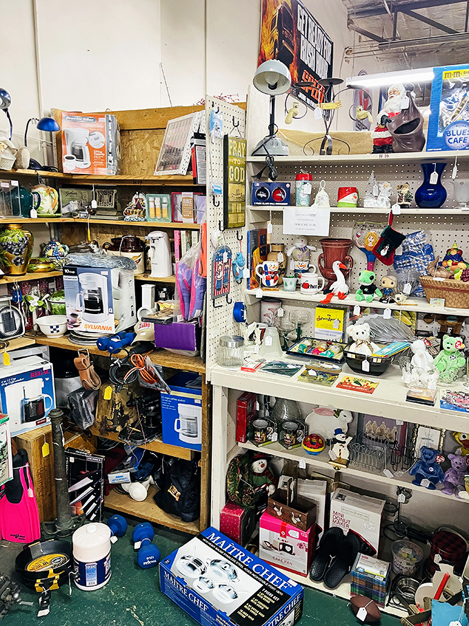 Kitchen gadgets, coffee makers, and knick-knacks galore&mdash;the perfect spot to find that appliance they stopped making twenty years ago.