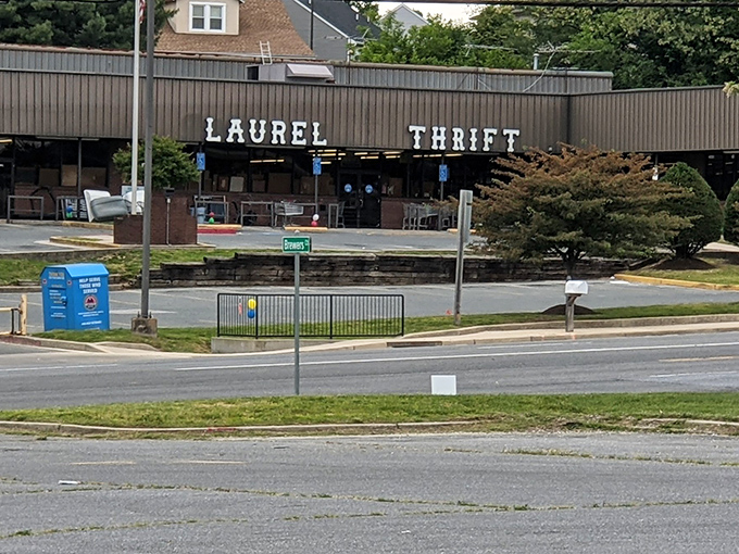 From across the street, Laurel Thrift beckons bargain hunters like a siren call to sailors. Your wallet is already breathing a sigh of relief.