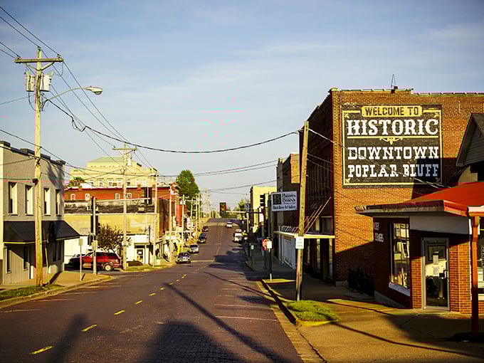 The "Welcome to Historic Downtown" sign greets visitors with small-town hospitality. Where history doesn't come with museum admission fees.