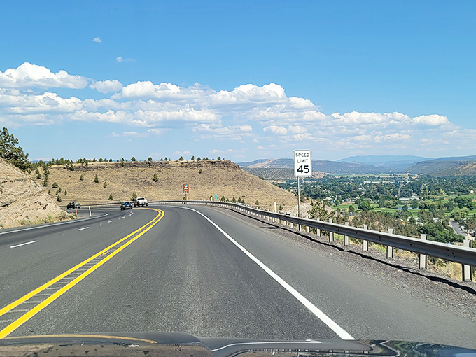 The road into Prineville offers that rare "aha!" moment when the landscape opens up and you realize you've found something special.