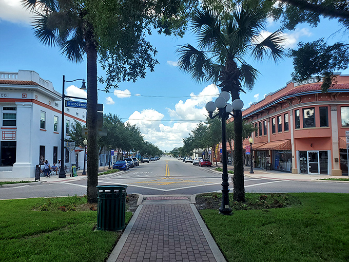 Downtown streets lined with palm trees and historic buildings&mdash;where "rush hour" means three cars might arrive at the stop sign simultaneously.