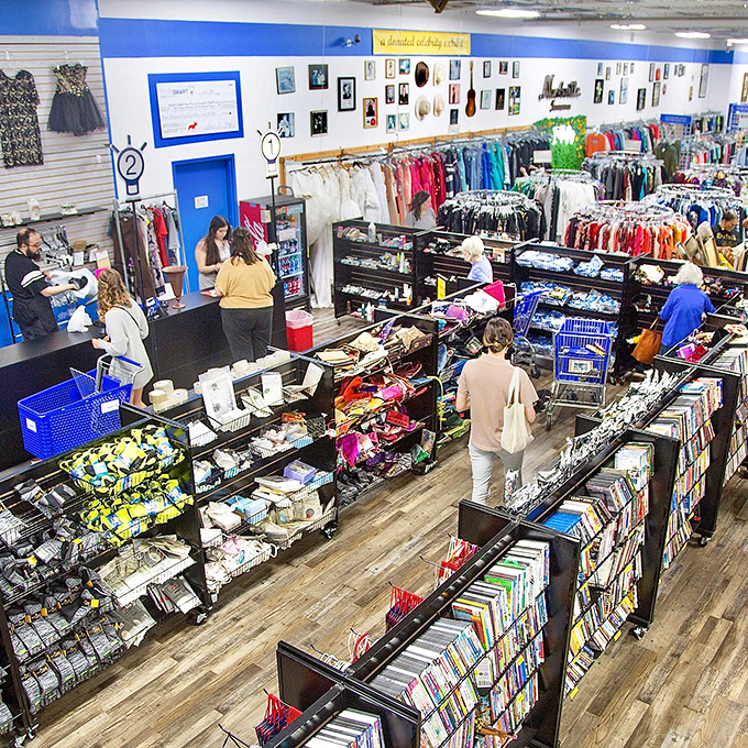 Retail-worthy displays with thrift store prices&mdash;the best of both worlds. Those neatly arranged shelves are practically an art installation of everyday treasures.