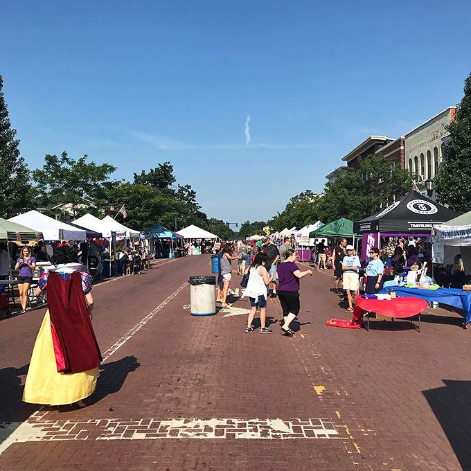 The village's street market transforms Main Street into a community living room, where shopping is just an excuse for neighborly connection.