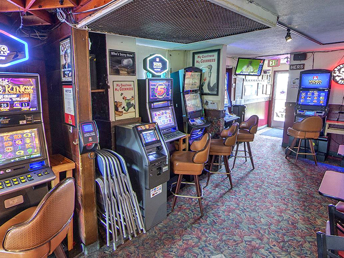 Even the gaming area maintains that classic tavern feel &ndash; no pretension, just another corner of this authentic Portland establishment.