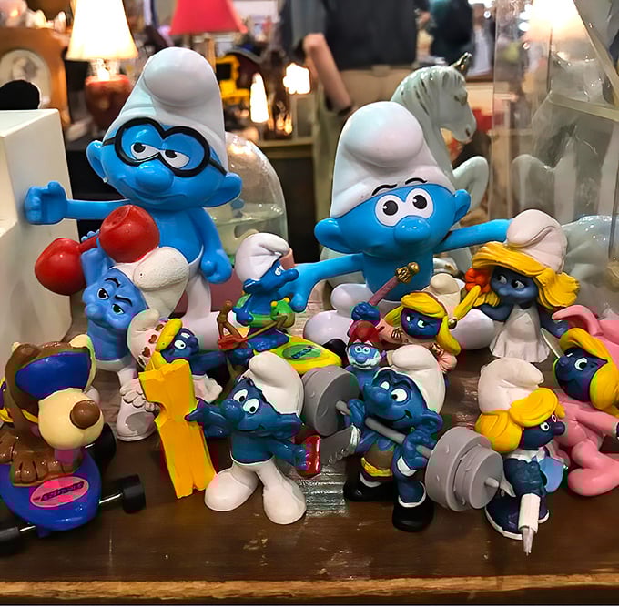 Feeling blue in the best possible way! This Smurf army stands ready to march straight into the heart of any 80s kid with a soft spot for nostalgia.