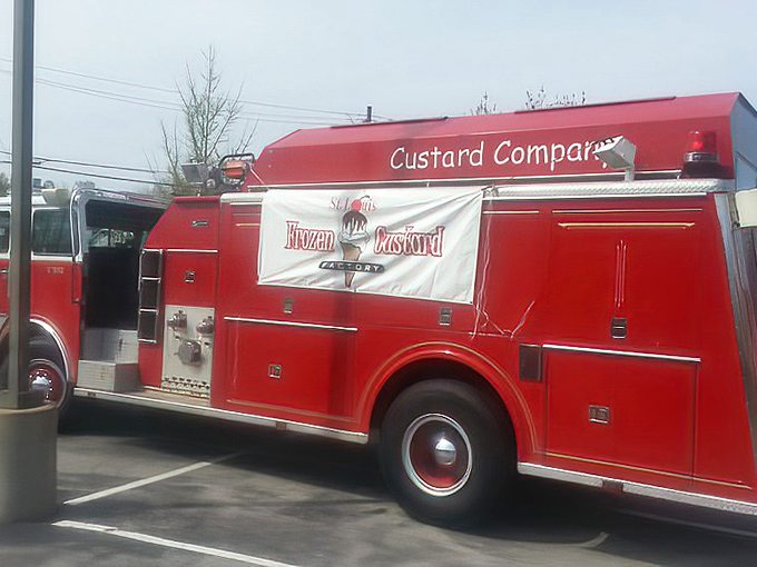 Even fire trucks get dessert envy. This mobile custard unit ensures no Missouri neighborhood goes without creamy perfection.