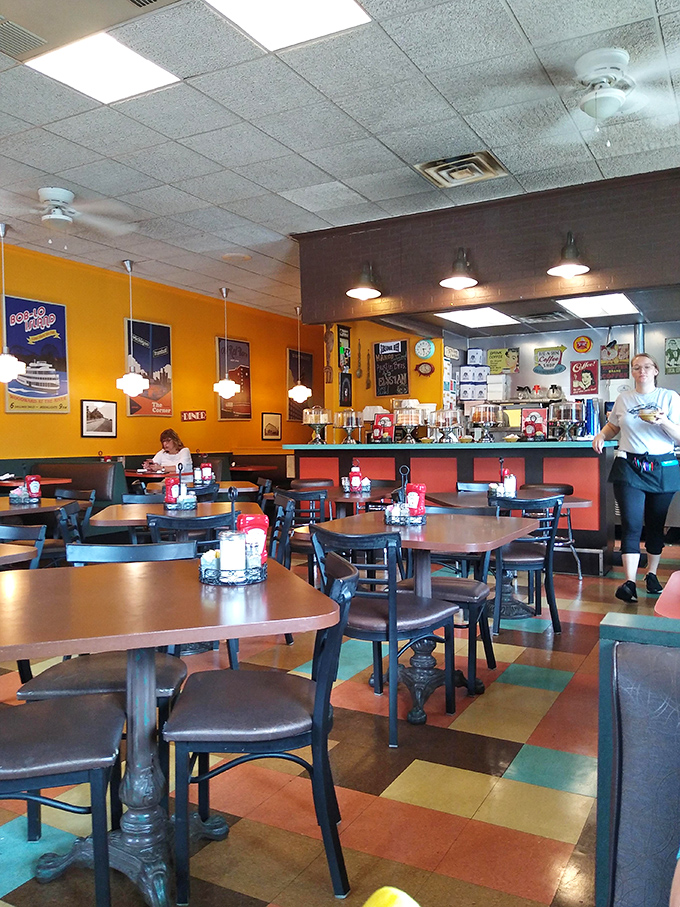 Bright, airy spaces with vintage-inspired pendant lights create the perfect atmosphere for lingering over that last cup of coffee.