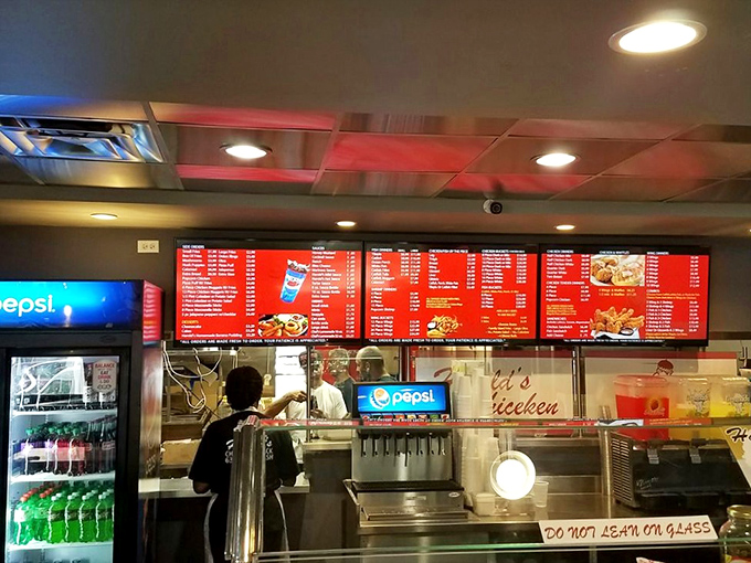 Where the magic happens. That illuminated menu board is like reading the classics&mdash;timeless options that never disappoint the hungry masses.