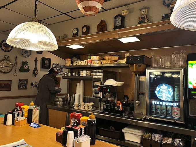 Behind every great diner is a hardworking staff who knows that coffee cups should never reach empty. The kitchen dance is performed with practiced precision.