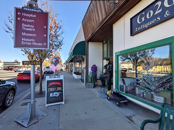 Antique shops line Tehachapi's walkable streets, where treasure hunting becomes the day's mission and time slows to a pleasant crawl.