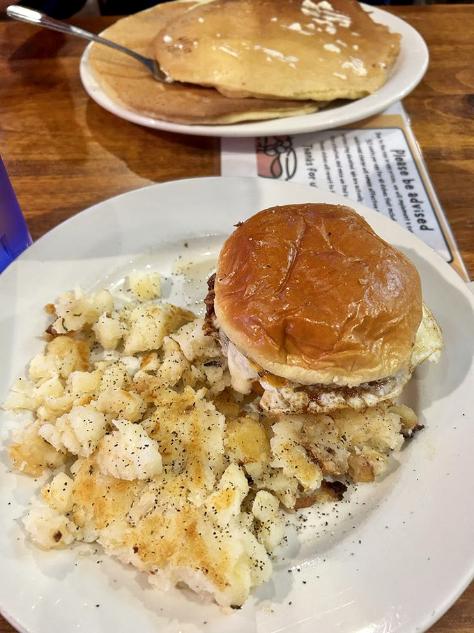Breakfast sandwiches and home fries that make you question why you ever attempted cooking breakfast at home. Perfectly crispy potatoes are an art form.