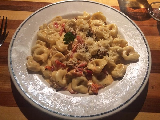 Three-cheese tortellini that makes you understand why Italians talk with their hands – words simply aren't enough to express this kind of deliciousness.