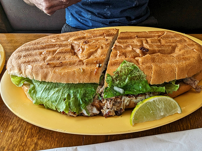 The sandwich that makes other sandwiches question their life choices. Pillowy bread cradles savory fillings in a handheld feast.