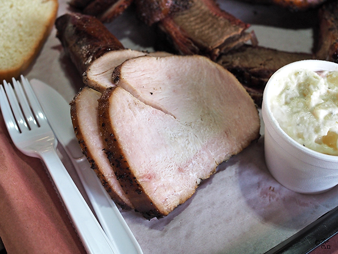 Turkey that defies the "dry poultry" stereotype &ndash; somehow managing to be both smoky and juicy, like the barbecue unicorn it truly is.