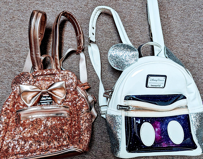 Disney dreams sparkle in these Loungefly backpacks. Theme park style without theme park prices&mdash;now that's the real magic kingdom. 