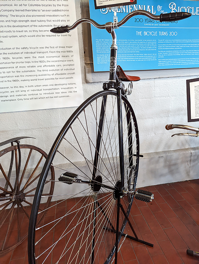 The penny-farthing bicycle&mdash;when transportation design said, "Let's make the front wheel comically large and see what happens!" Victorian daredevils approved.