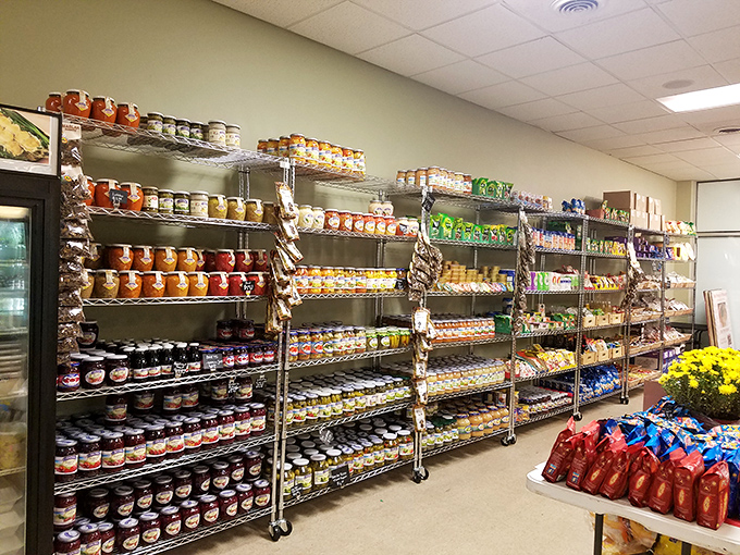 Shelves lined with imported goods&mdash;each jar and package a portal to Poland. This isn't grocery shopping; it's international travel without the passport check.