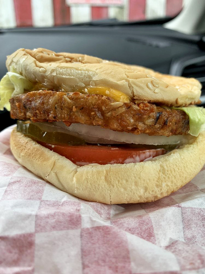 The fish sandwich proves Small Fryes isn't just about beef&mdash;crispy, golden, and nestled in a soft bun with fresh toppings.