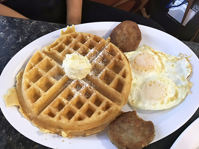 This waffle doesn't need to be photographed for social media&mdash;it's too busy fulfilling its destiny as breakfast perfection.