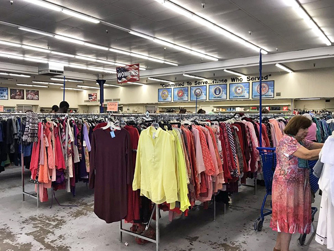 The women's department: a rainbow of possibilities where vintage meets modern, and yesterday's fashion statements become tomorrow's unique finds.