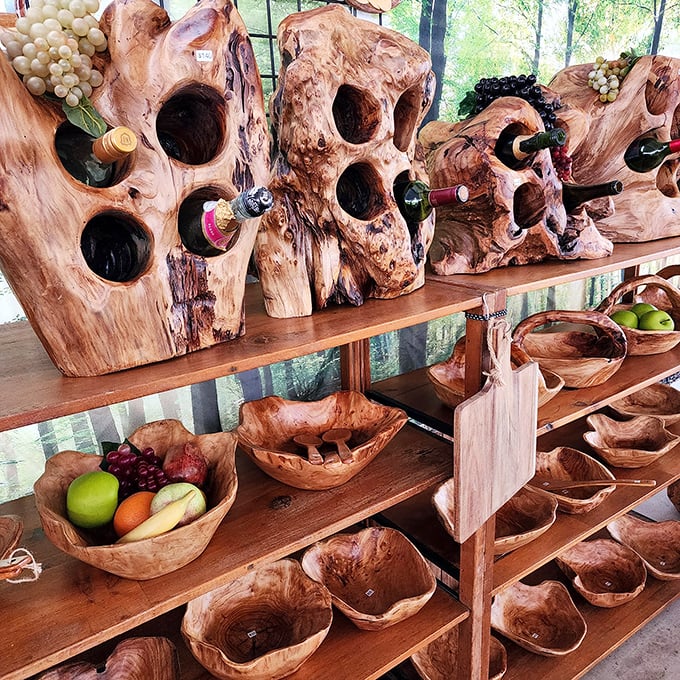 Nature-meets-function in these stunning wood wine holders. Who knew dead trees could look this alive in your dining room?