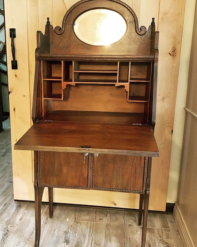 This isn't just a desk&mdash;it's a portal to an era when correspondence was an art form and emails were inconceivable.