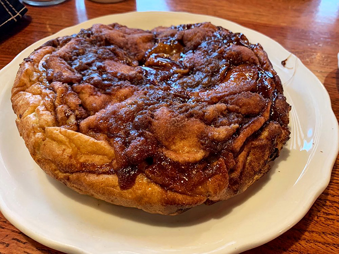 The legendary Apple Pancake arrives like breakfast royalty&mdash;a caramelized, cinnamon-infused marvel that's more event than meal.