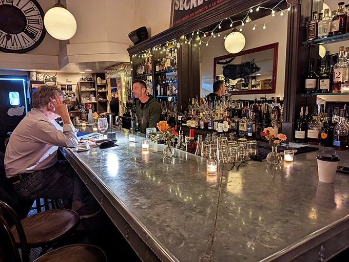 At this gleaming bar, cocktails are crafted with the precision of a Swiss watchmaker and the flair of a Broadway performer.