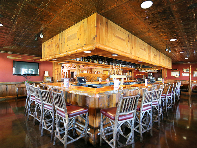 The bar where strangers become friends and friends become family. Those log cabin stools have heard every fish story in Wisconsin.