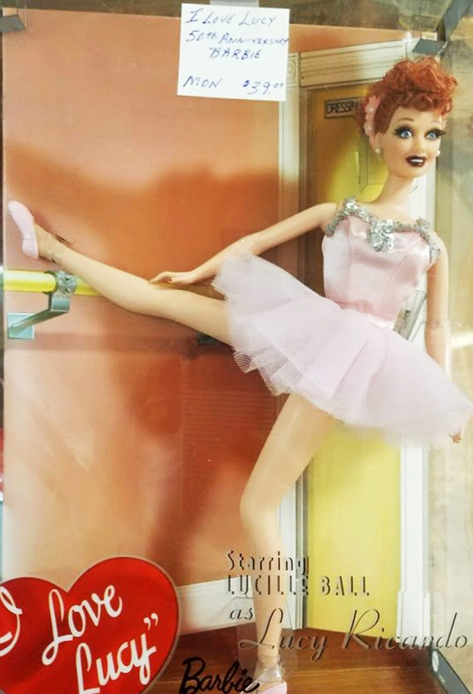 Lucy Ricardo as a ballerina Barbie proves that even classic TV characters couldn't resist the siren call of tulle and merchandising opportunities.