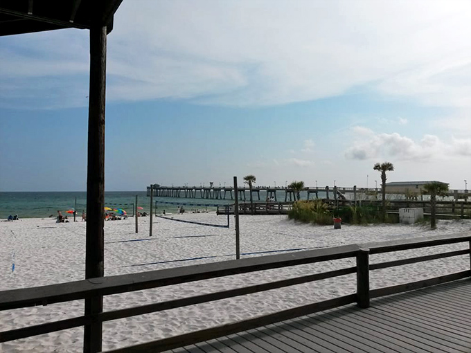 From your table to the Gulf is just a glance away – proving that "ocean view" isn't just a real estate term, it's a dining enhancement.