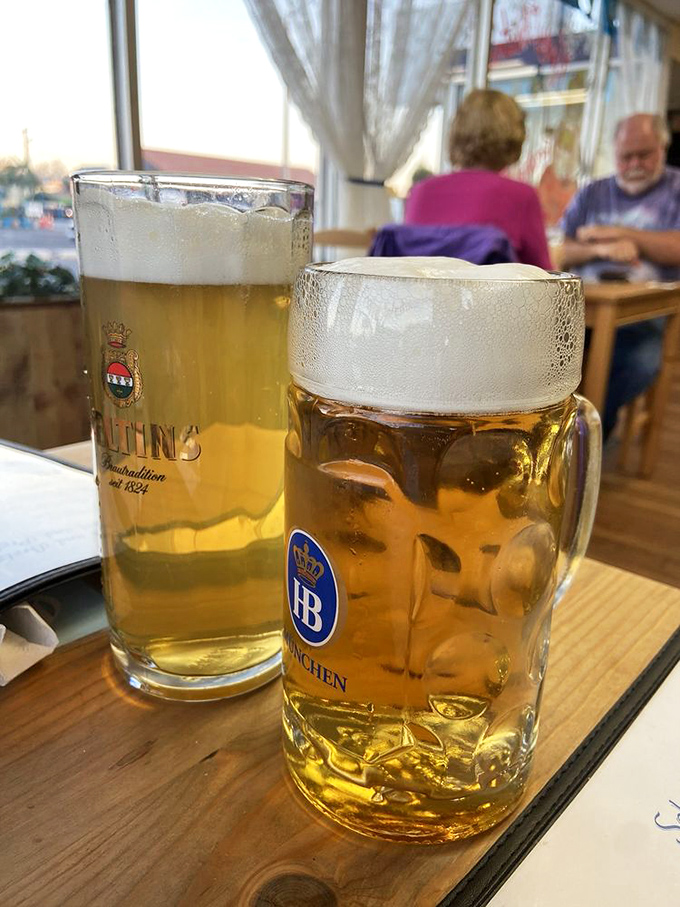 These aren't just beers; they're liquid time machines to Munich's Hofbr&auml;uhaus. When foam crowns like that arrive at your table, everything else can wait.
